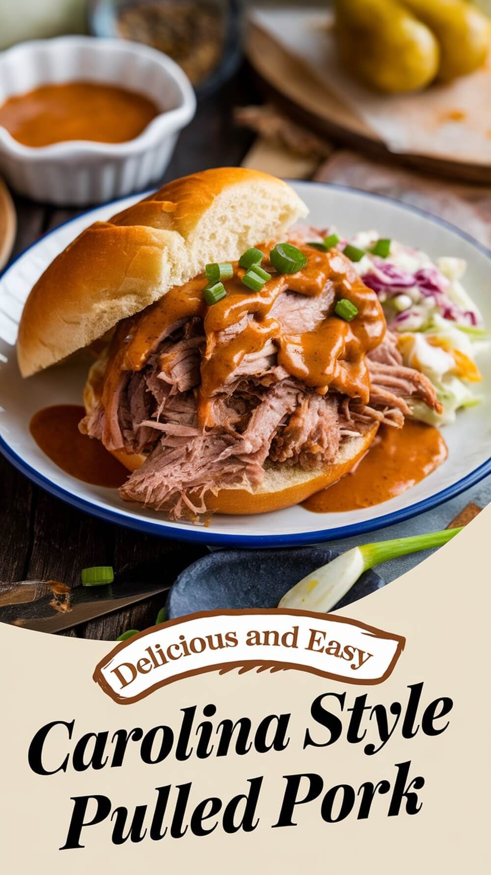 Slow Cooker Mustard-Based Pulled Pork (Carolina Style) - Forks & Figs