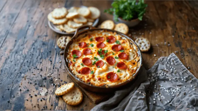 Cheesy Provolone and Pepperoni Dip - Forks & Figs
