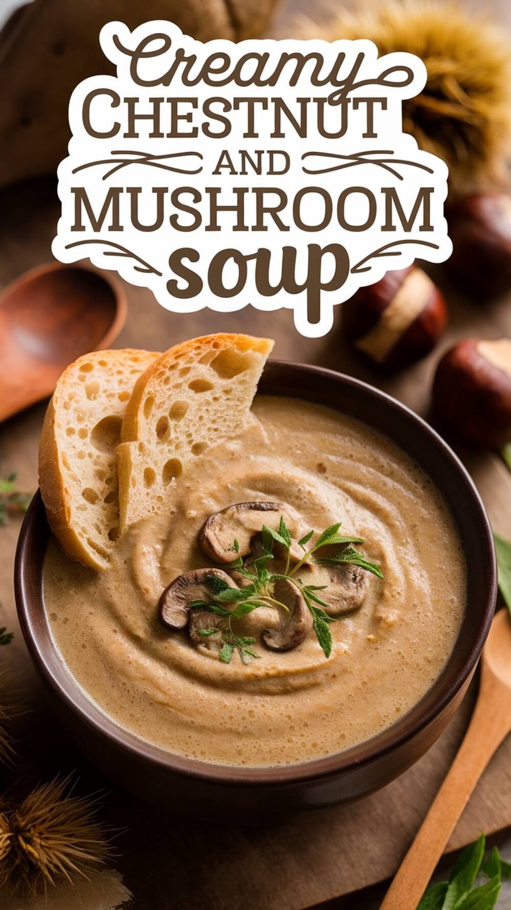 Creamy Chestnut & Mushroom Soup – A Cozy Autumn Delight - Forks & Figs
