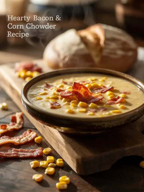 Hearty Bacon & Corn Chowder Recipe - Forks & Figs
