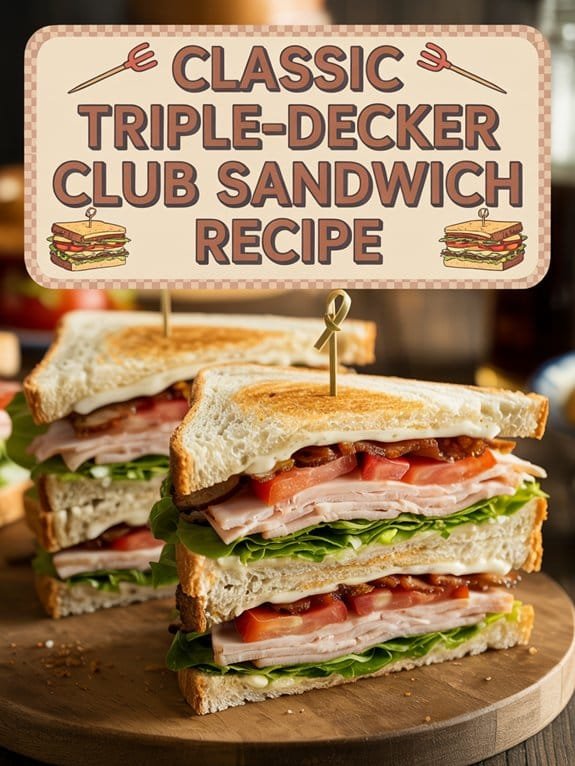 Triple-Decker Club Sandwich Recipe - Forks & Figs