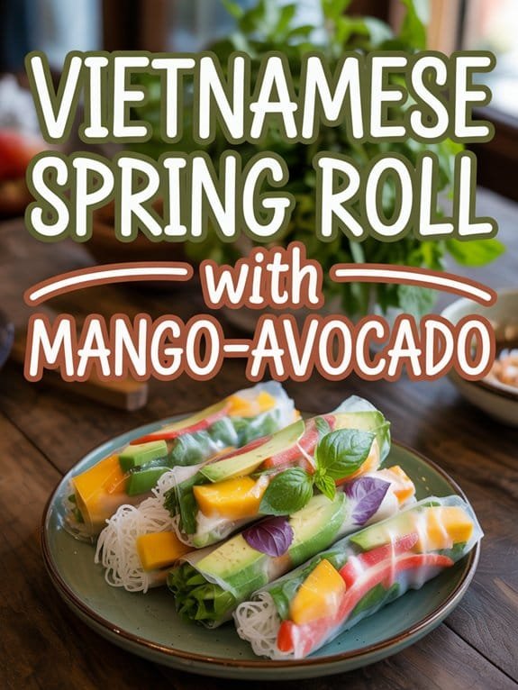 Vietnamese Spring Roll Recipe With Mango-Avocado - Forks & Figs